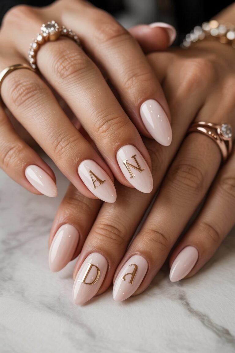 11 Valentine’s Day Nail Ideas with Initials (Romantic, Personal ...